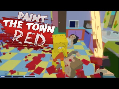fighting the Simpsons in paint the town red... - YouTube
