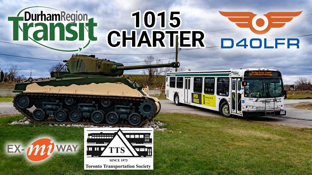 Durham Region Transit D40LFR 1015 Charter - YouTube