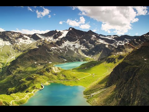 Dağ manzaraları ve hafif müzik