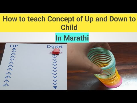 Easy way to teach Directions to Child( Marathi) || Concept of Up and ...