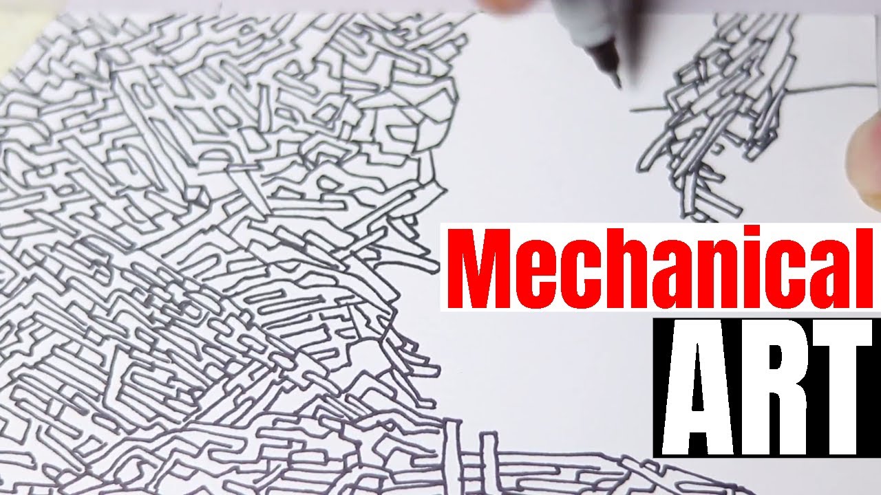 Intricate Abstract Mechanical Drawing With Sharpie marker | J.Sheetz ...