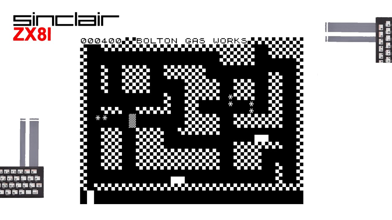 Gameplay of new ZX81 game Getaway Driver by Jonathan Cauldwell - YouTube
