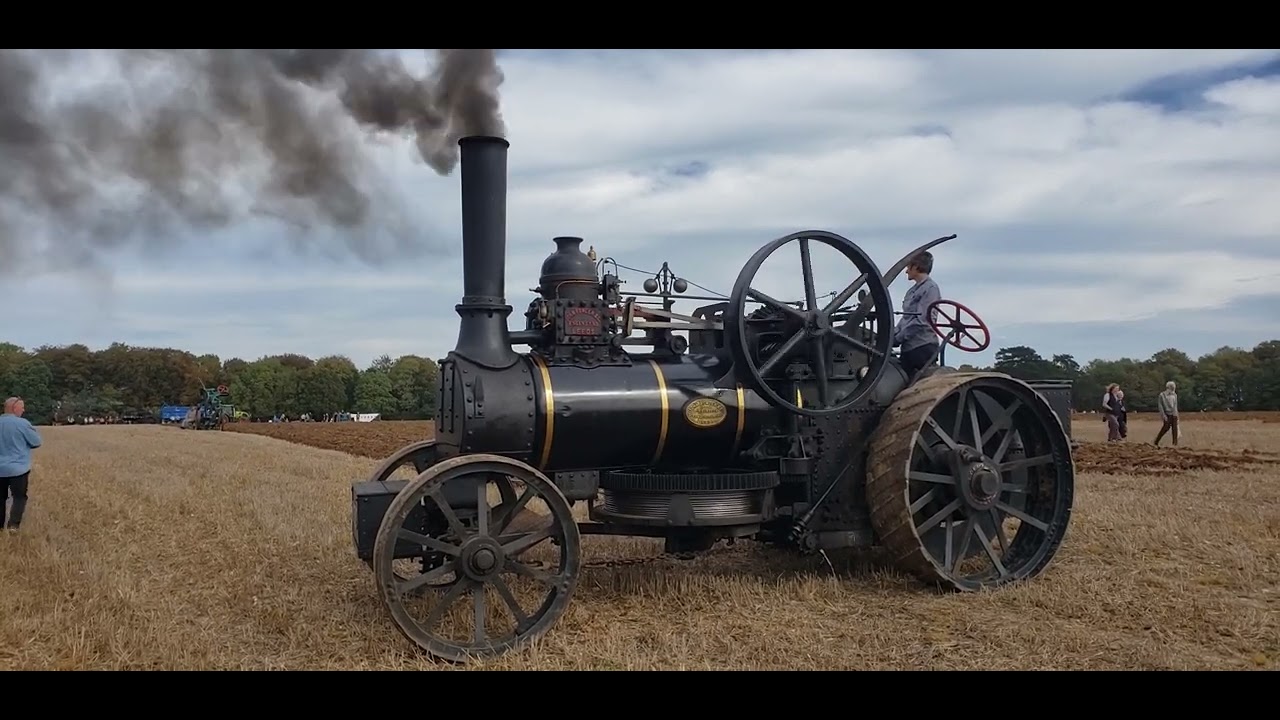 Steam ploughing at the East Kent ploughing match 2023 - YouTube