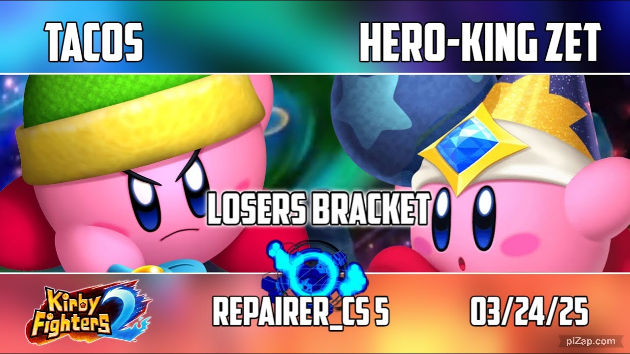 Tacos (Sword) vs Hero-King Zet (Bomb) Japan Kirby Fighters 2 Tournament ...