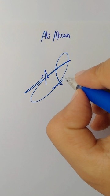 Ali Ahsan name signature #sign new style #signature #learn #art - YouTube