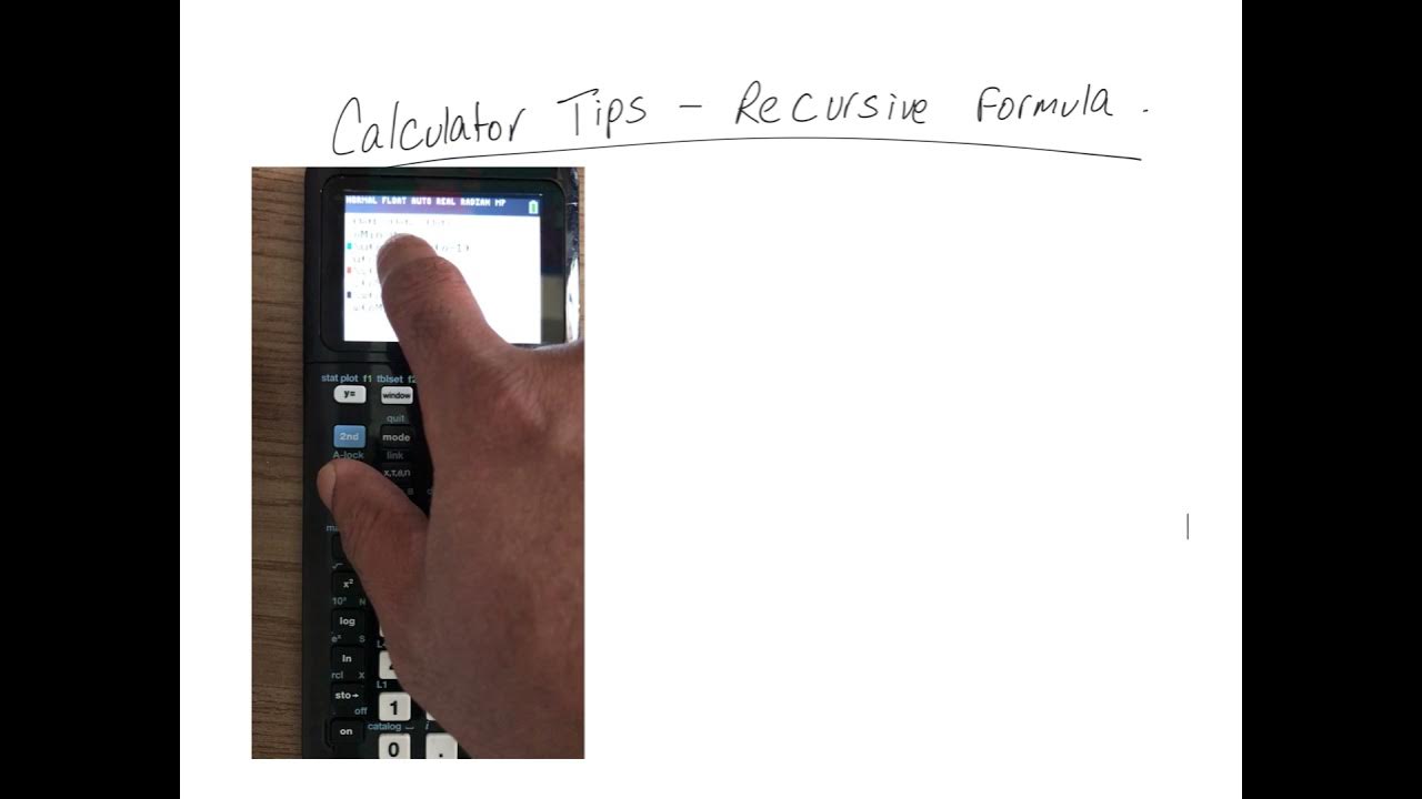Calculator Tips - Recursive Formula - YouTube