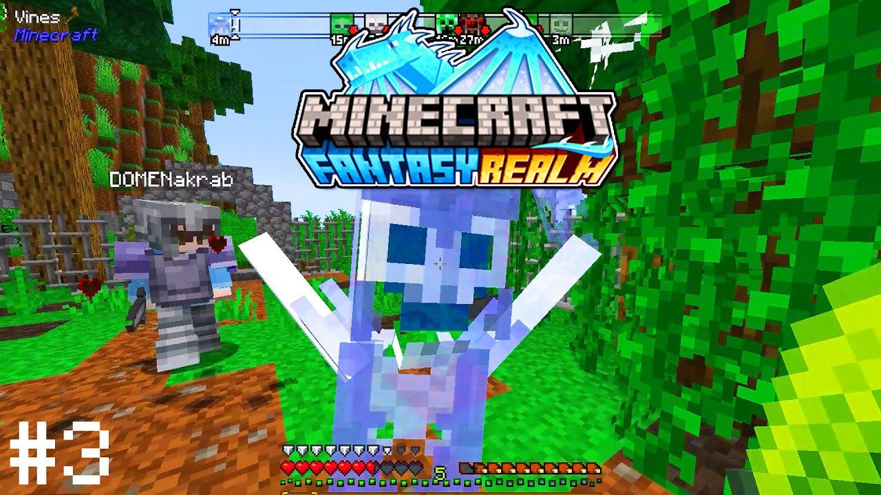 #3 ช่วยด้วยค้าบบบ ผีหลอกกก ! l Minecraft Fantasy Realm - YouTube