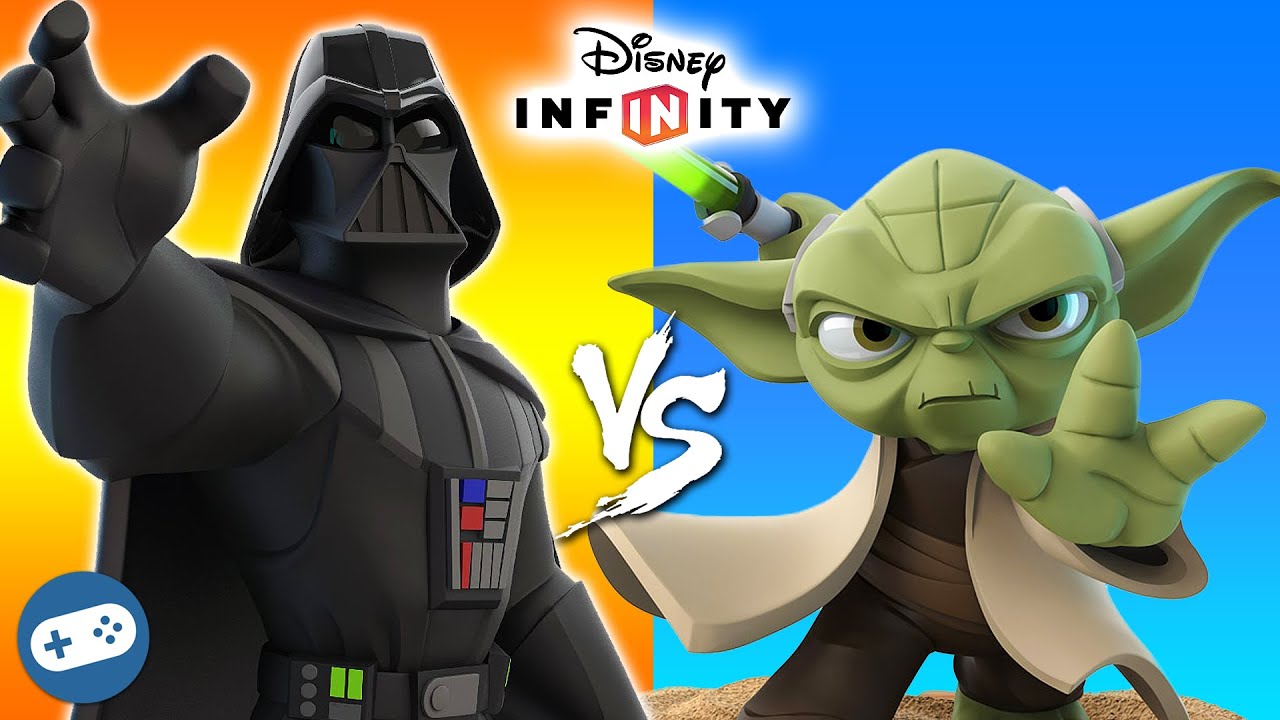 Darth Vader VS Yoda Disney Infinity 3.0 Toy Box Fight - YouTube