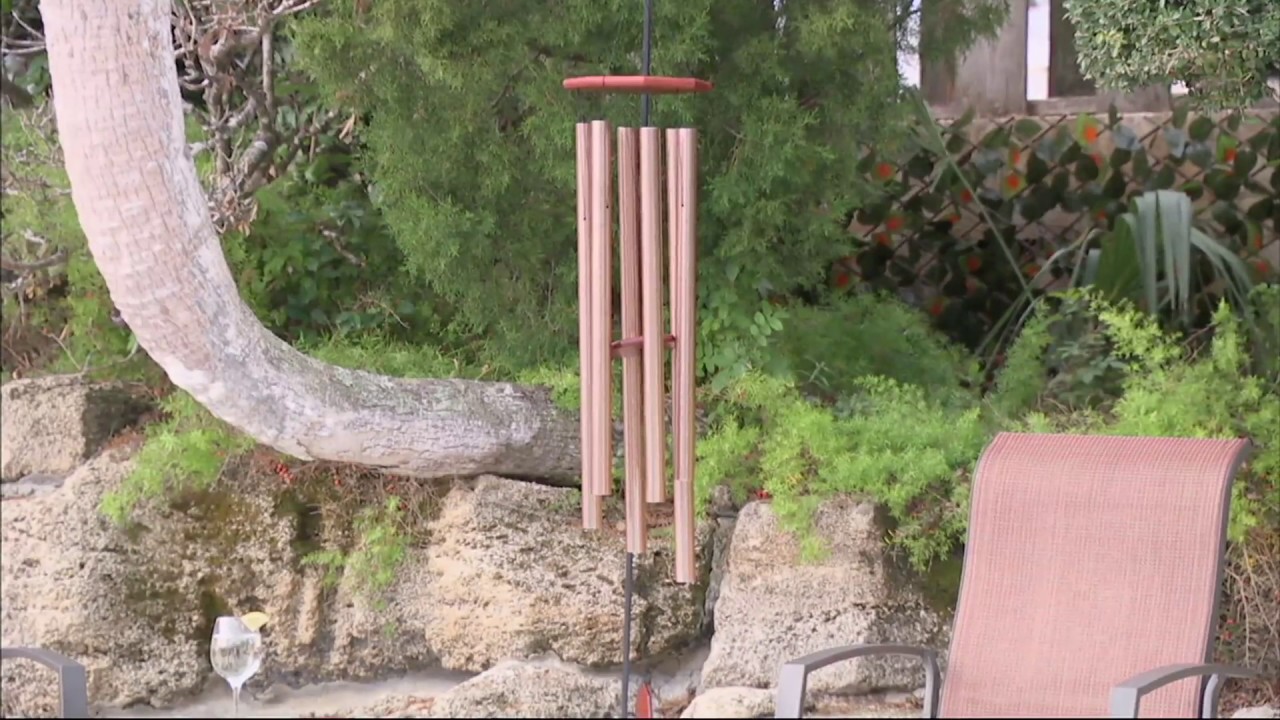 JW Stannard 56" Concerto Wind Chime with On/Off Clapper on QVC - YouTube