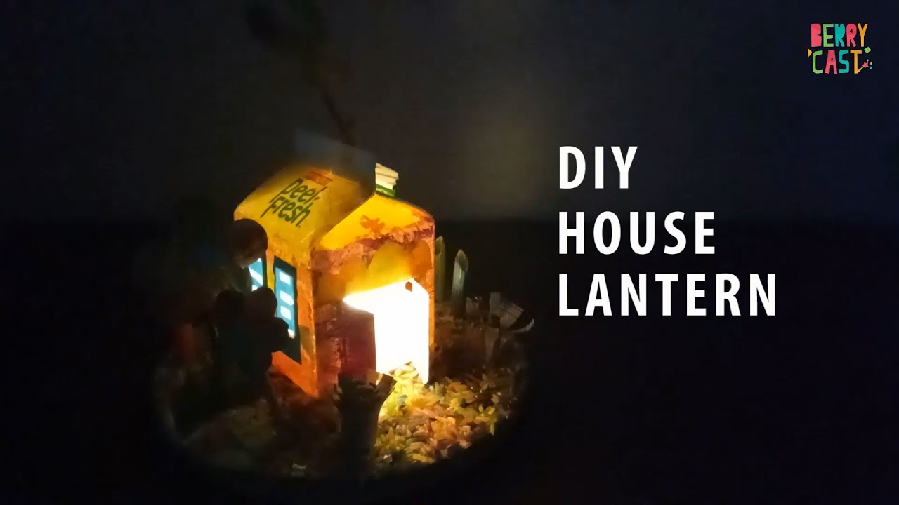DIY House Lantern with recycle materials #DIY #recycle #craft #lantern ...
