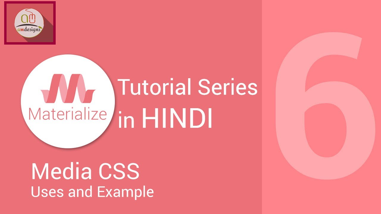 Materialize css tutorial in hindi - Media css, images and video - YouTube