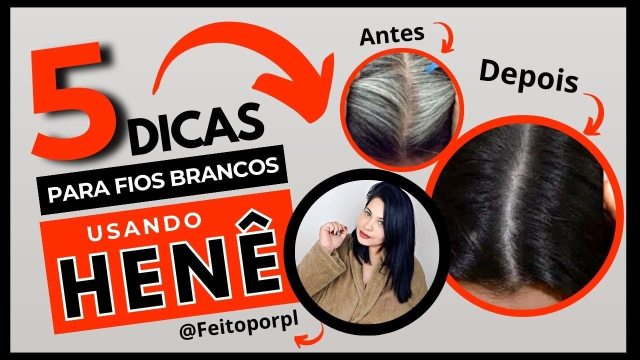 Henê Cobrindo os fios Brancos | Como Tingir os cabelos brancos usando ...