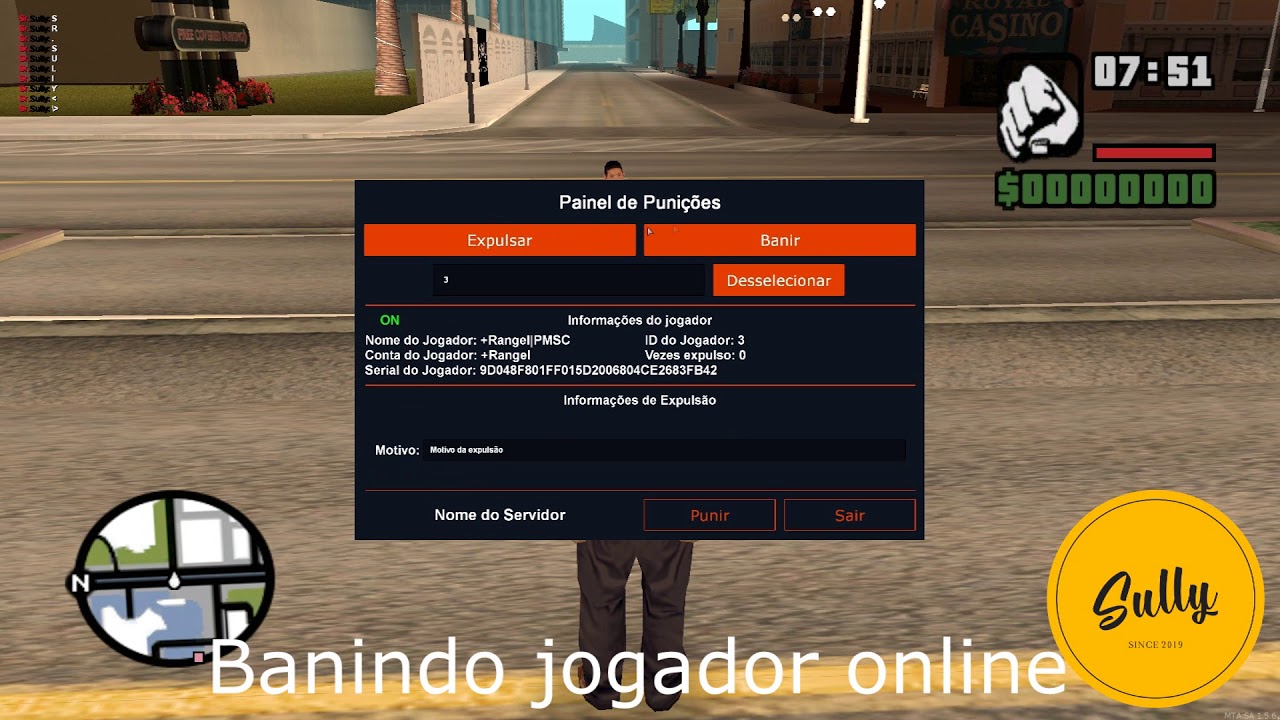 Painel de banir jogador offline - MTA San Andreas - YouTube