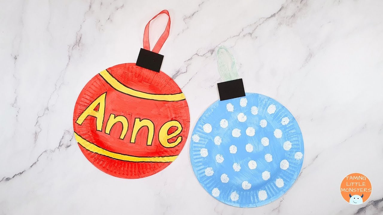 Paper Plate Bauble Craft for Kids - YouTube