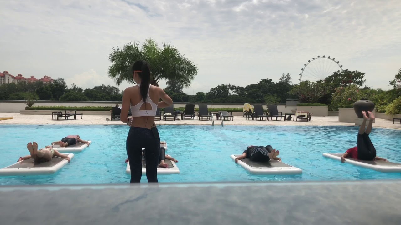 FloatFit-HIIT at Parkroyal(Beach Road) by Skyline Aqua - YouTube