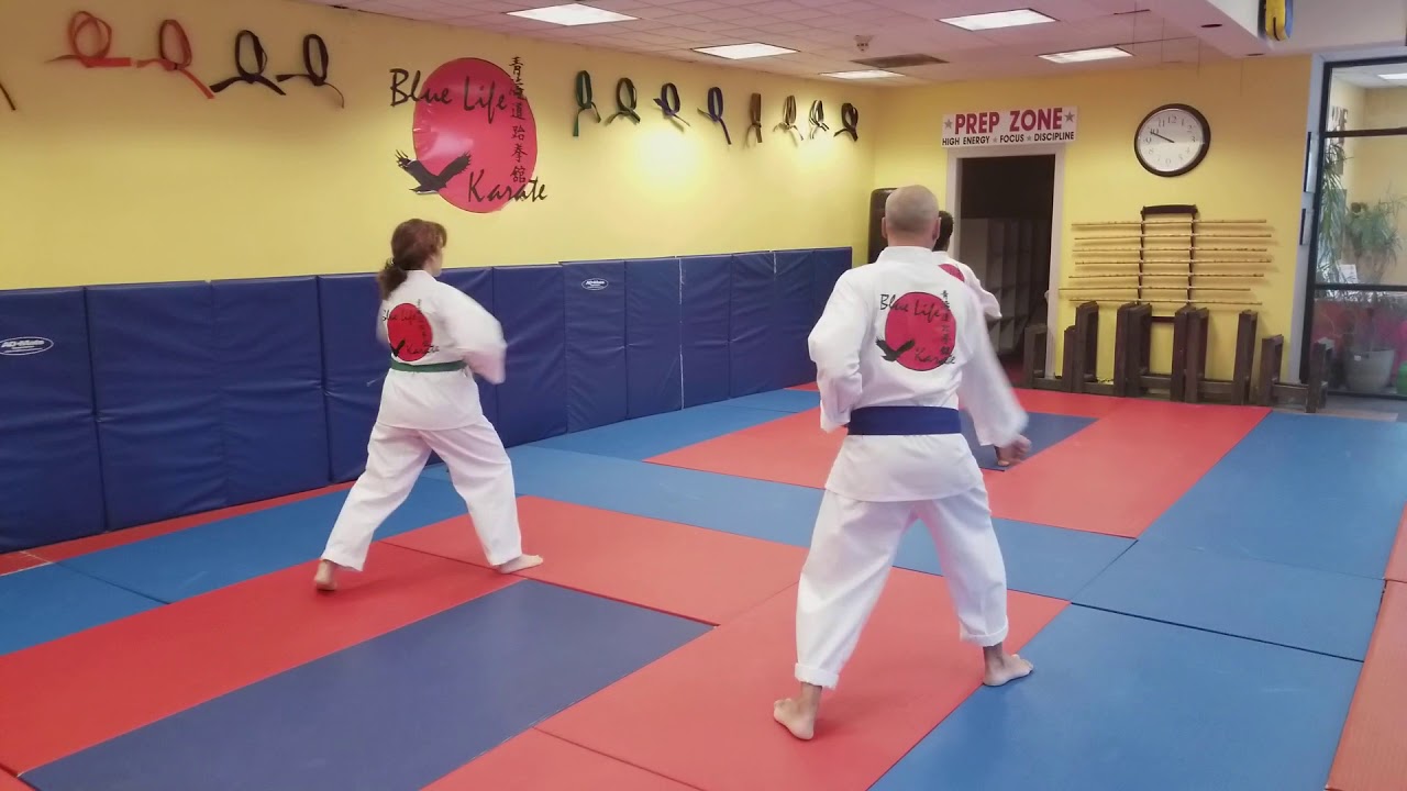 Blue Life Karate study guide 9 point drill - YouTube
