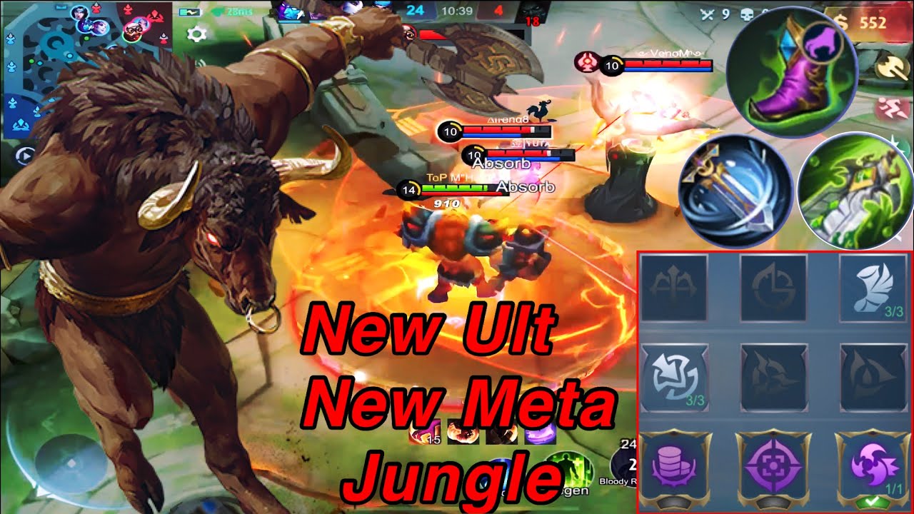 Minotaur top global #Mlbb New Meta Jungle Minotaur New Ulti New Buff# ...