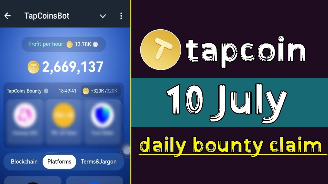 tapcoin daily bounty claim | tapcoin todays daily bounty free | free ...