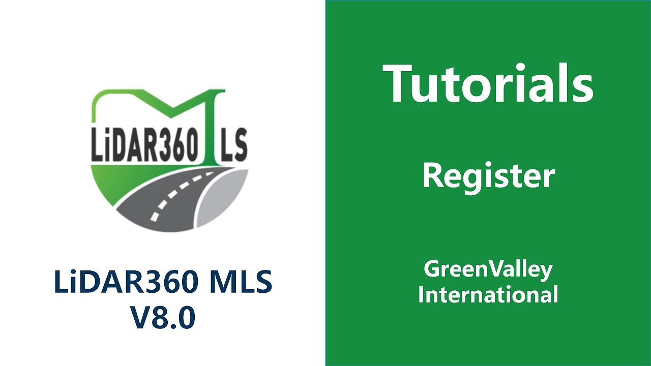 Geo Process | 2. Register LiDAR Software Tutorial - YouTube