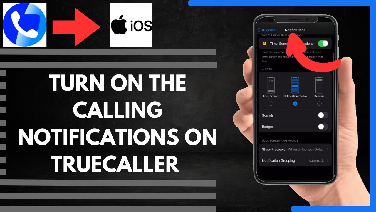 How To Turn On The Calling Notification On Truecaller On Iphone - YouTube