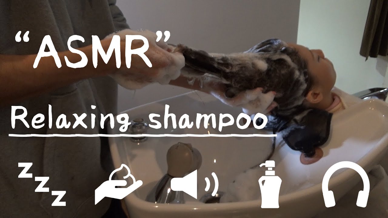 【ASMR】Relaxing Shampoo/water+shampoo+massage+treatment Sounds【音フェチ ...