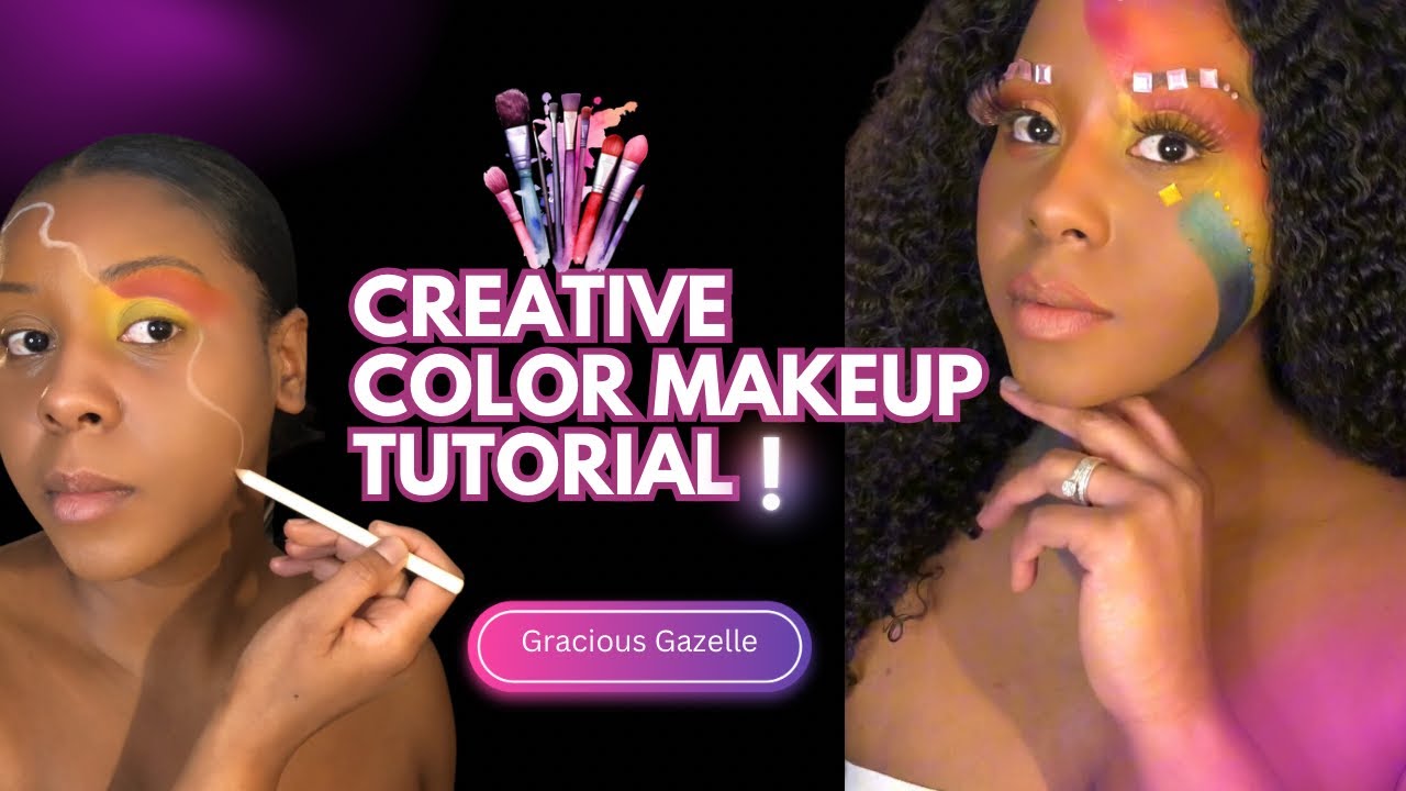 Creative Colorful Makeup Tutorial! #makeupislove #creativemakeup - YouTube