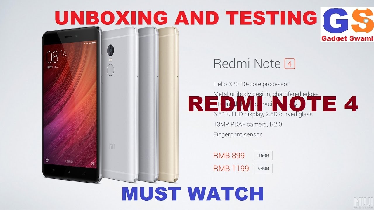 REDMI NOTE 4 UNBOXING | TESTING (FULL) - YouTube