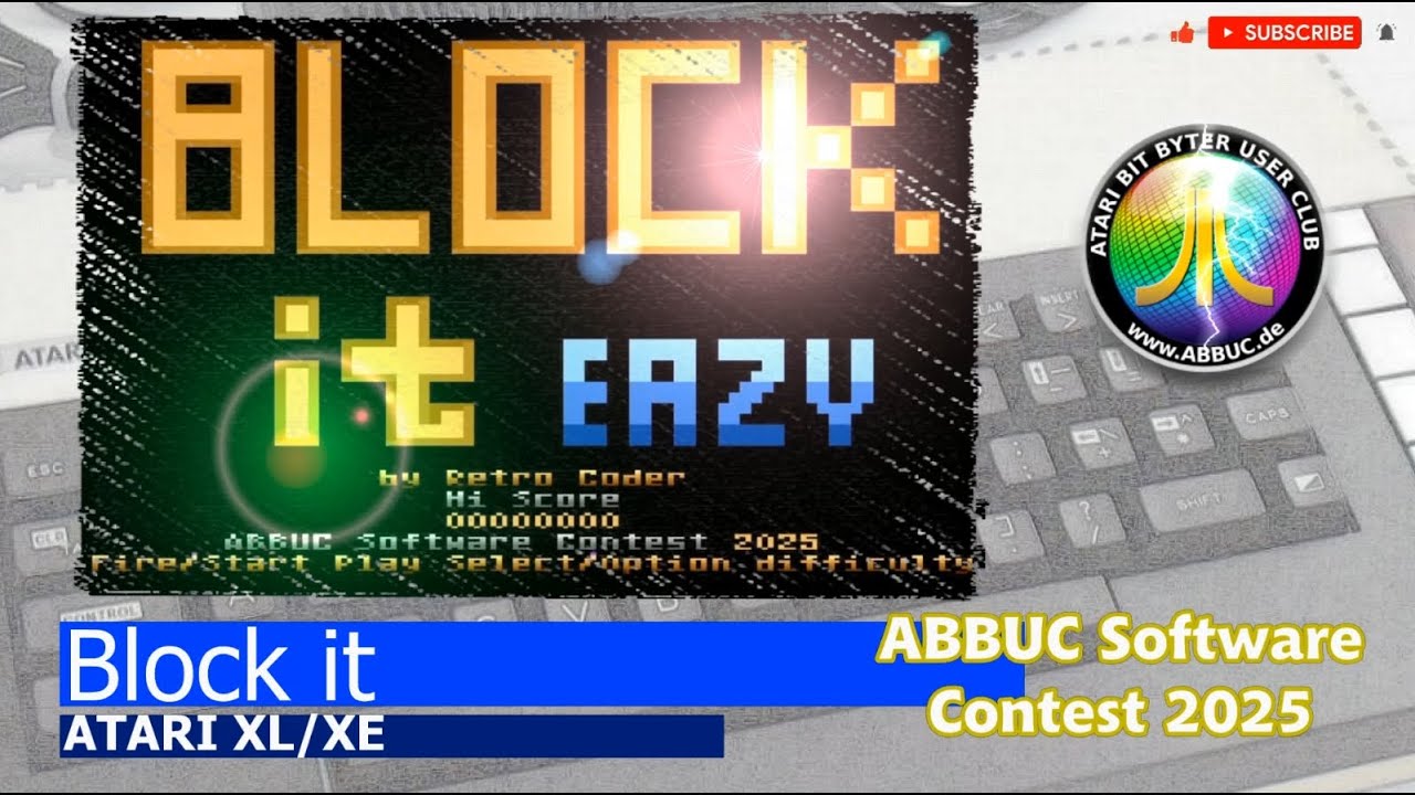 Atari XL/XE -=Block it=- ABBUC Software Contest 2025 - YouTube