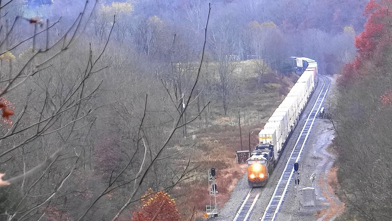 CSX Train on the Sandpatch Grade at Foley Overlook - YouTube