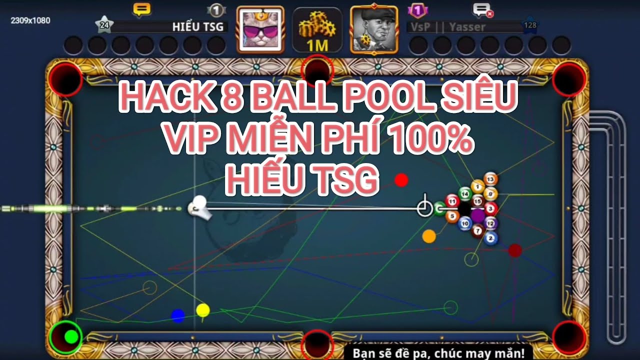 8 Ball Pool Hack Vip Đường Kẻ Siêu Đỉnh - YouTube