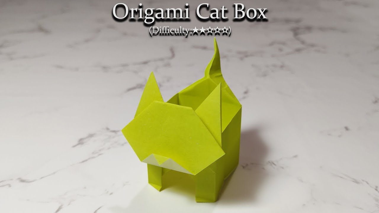 Origami Cat Box: Cute & Easy Paper Craft Tutorial | Step-by-Step Guide ...
