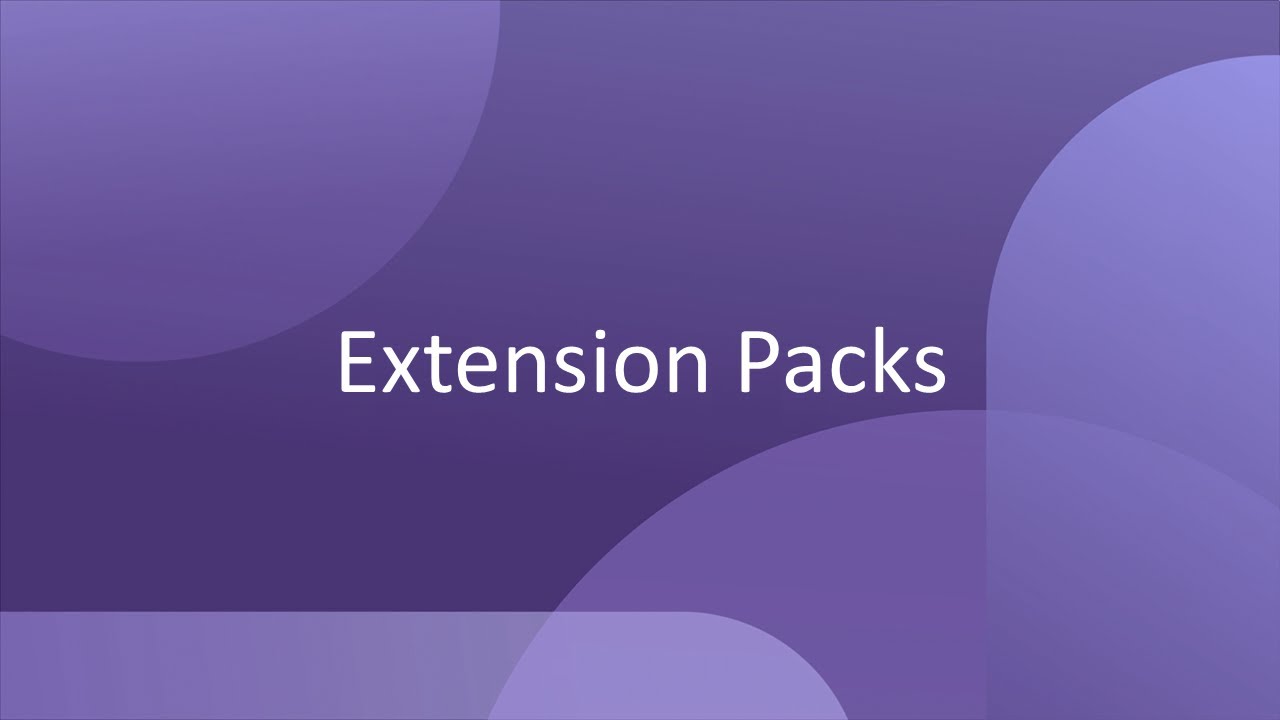 Extension Packs - YouTube