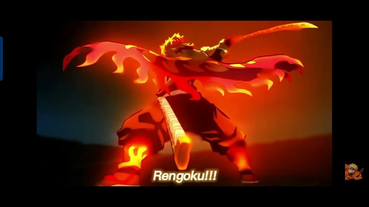 Flame hashira rengoku ninth form uppermoon 3 epic fight anime god # ...