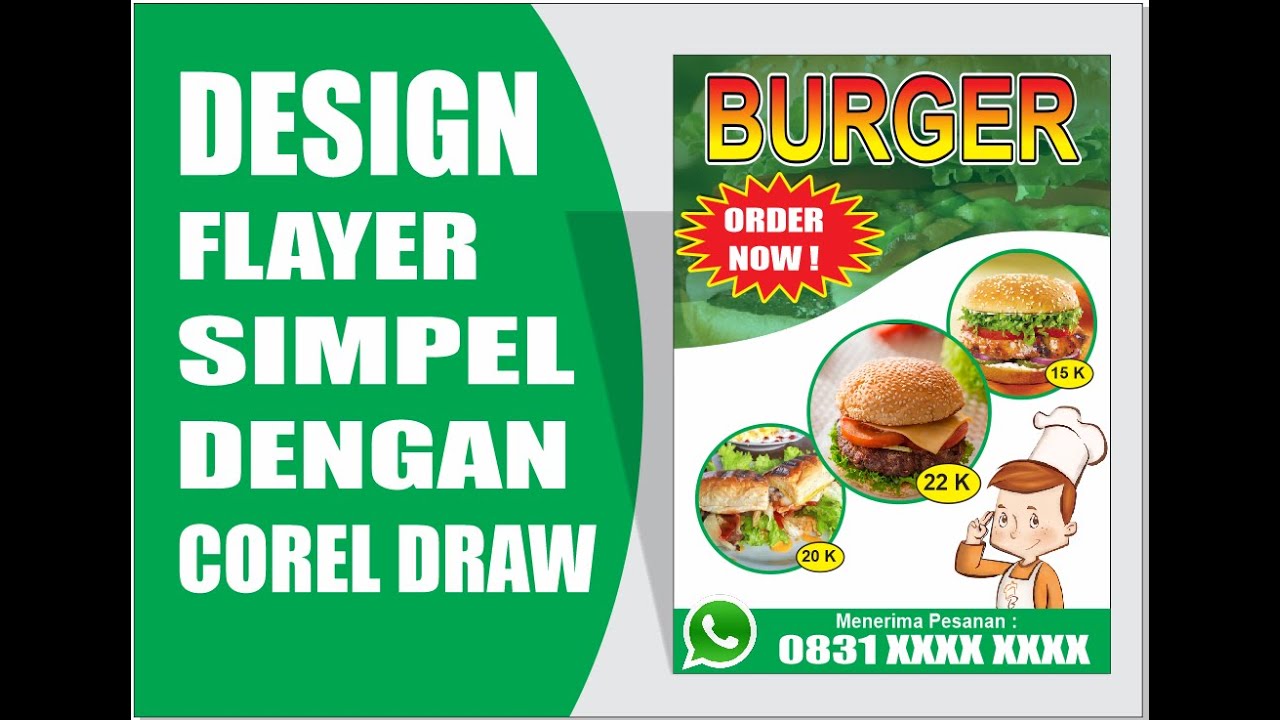 Membuat design flayer simpel dengan coreldraw - YouTube