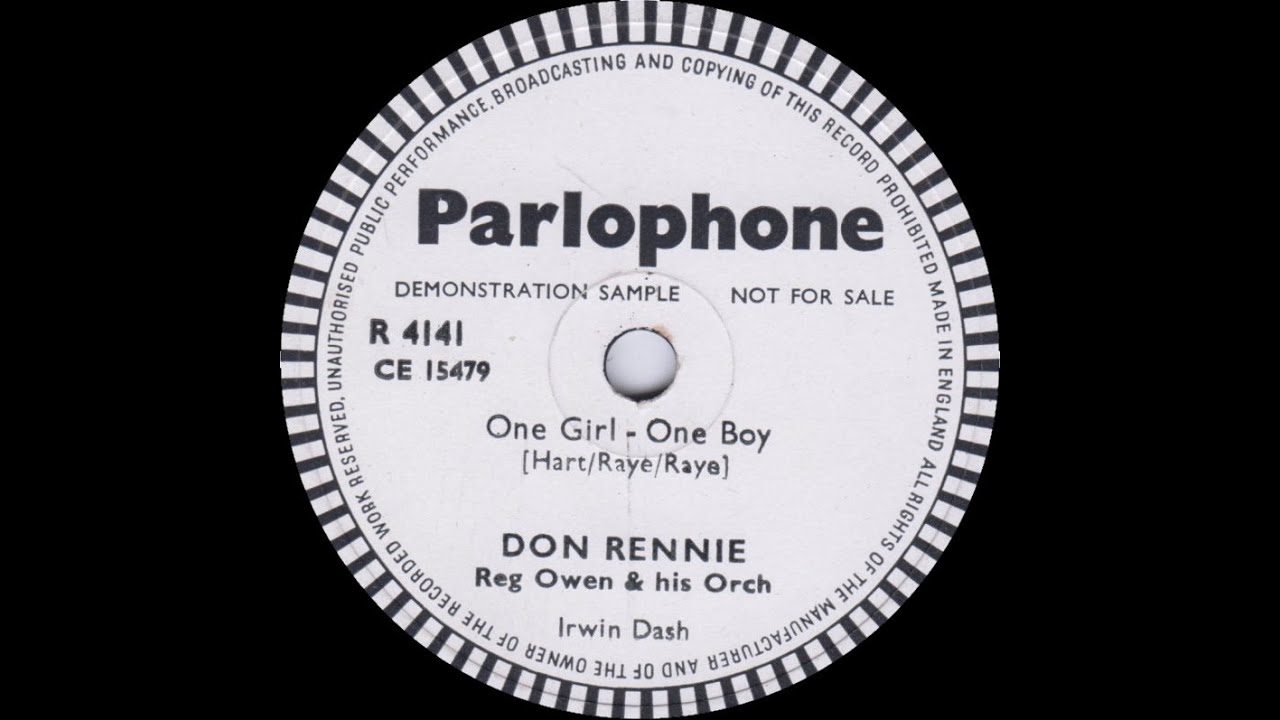 Don Rennie - One Girl - One Boy - YouTube