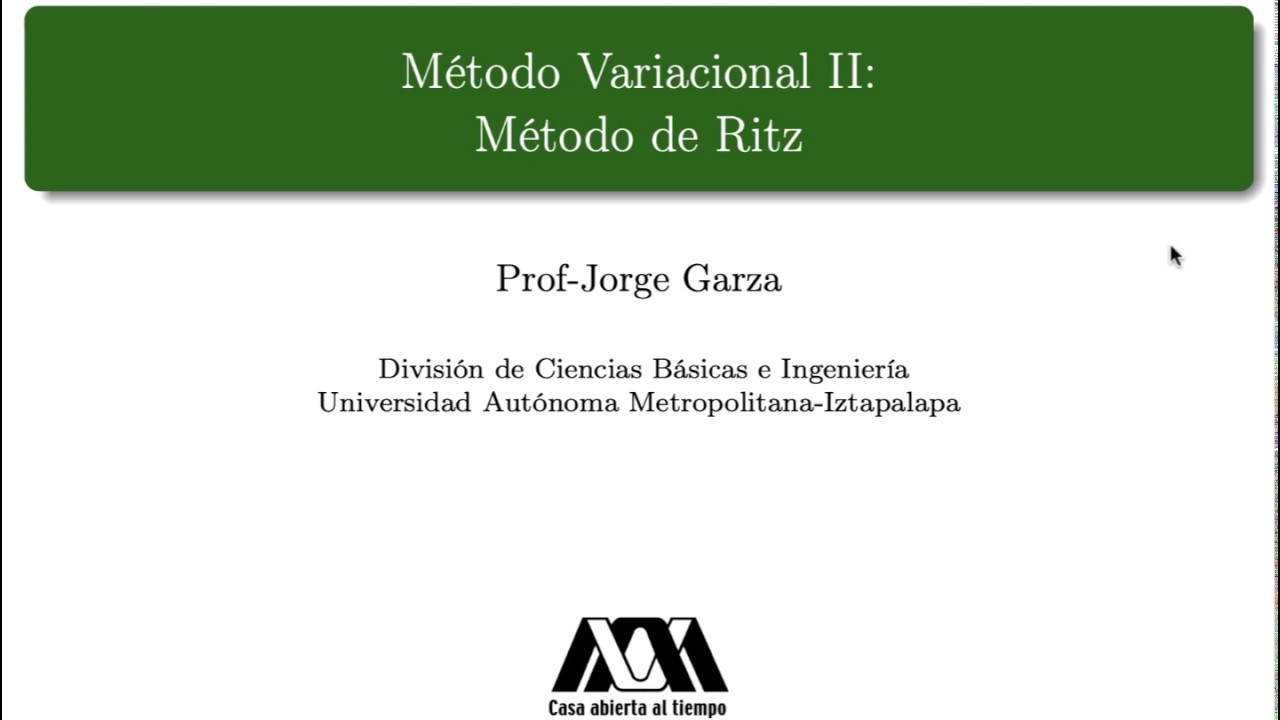 Método variacional II: Método de Ritz - YouTube
