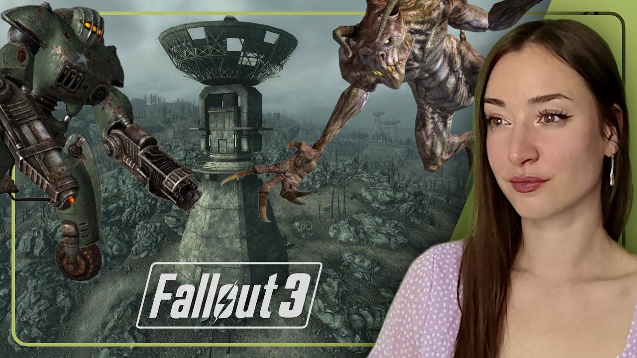 Satellite Towers, Deathclaws & Sentry Bots · FALLOUT 3 [Part 21] - YouTube