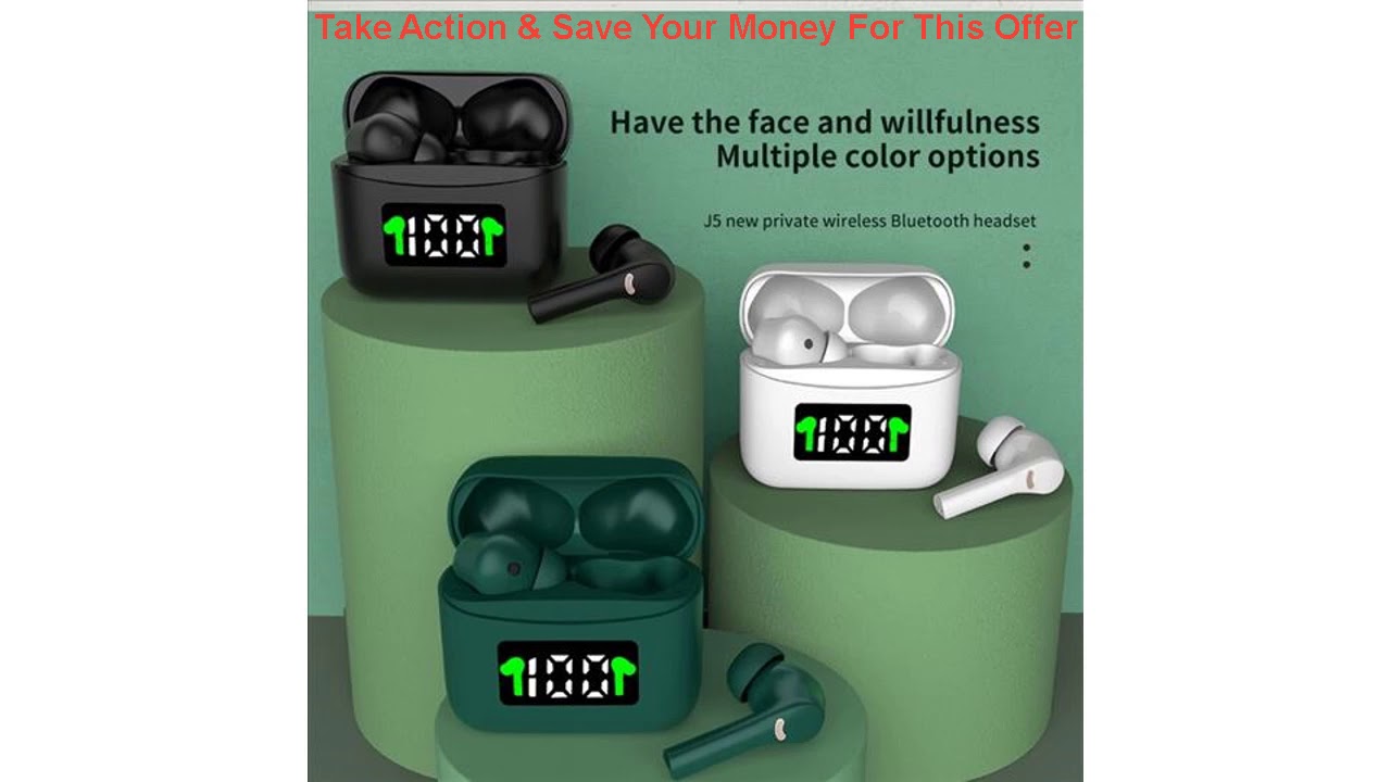 Best Newest J5 Wireless Headphones TWS Bluetooth Earphones 9D Stereo ...