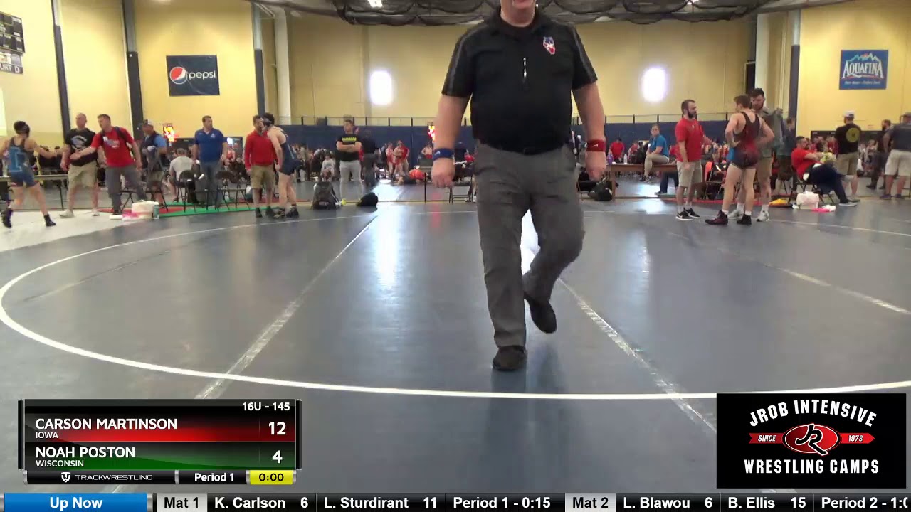 16U 145 Carson Martinson Iowa Vs Noah Poston Wisconsin - YouTube