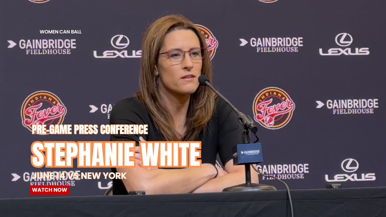 Indiana Fever coach Stephanie White pre-game press conference prior to ...