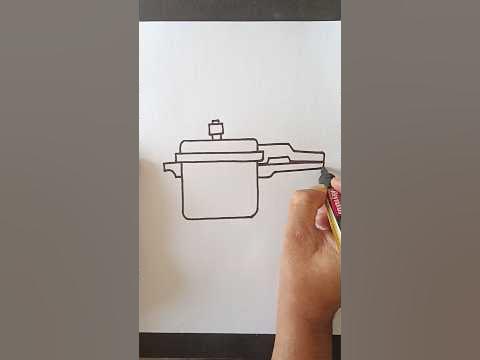 How to draw a Pressure Cooker Easy - YouTube