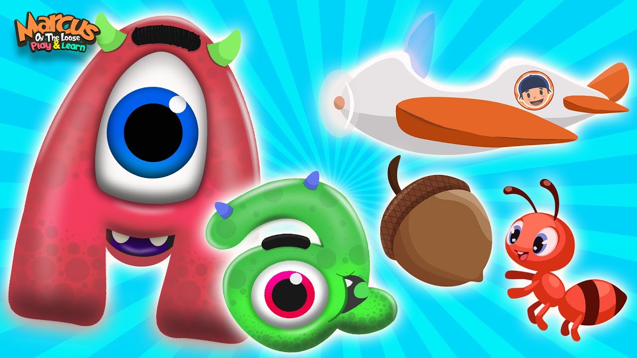 Monster Alphabet Letter A Sounds | Educational Video for Kids | ABC ...
