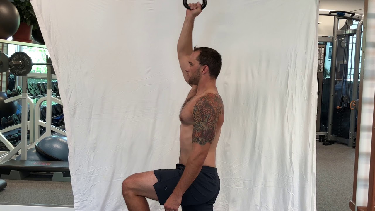 Half Kneeling Single Arm Shoulder Press - YouTube