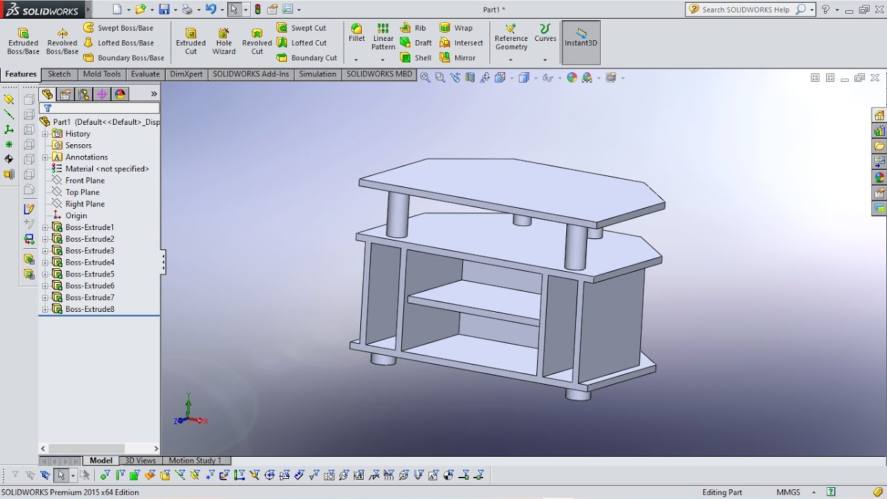 TABLE METALLIQUE SOLIDWORKS ET ANSYS(CFD) FLUID - YouTube