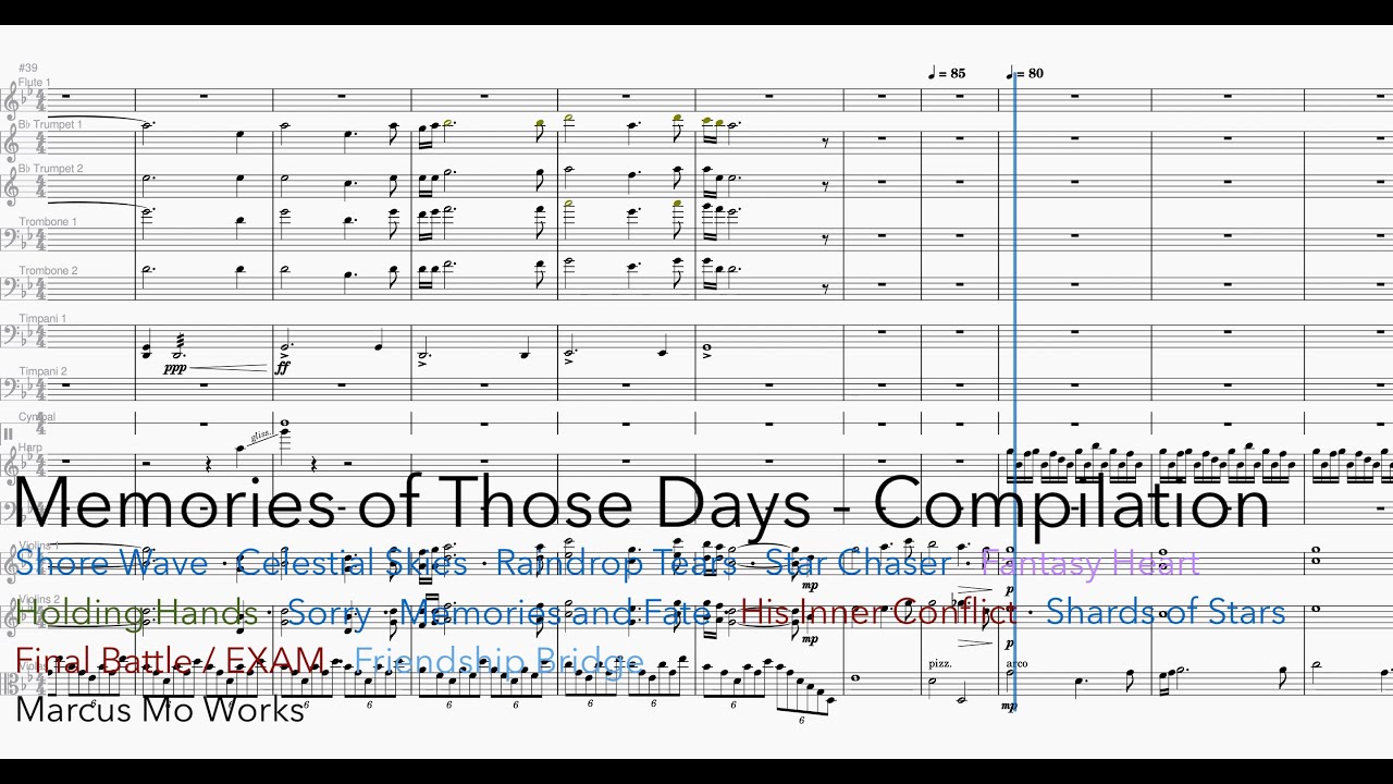 Marcus Mo Works: Memories of Those Days - Compilation (MuseScore 4 ...