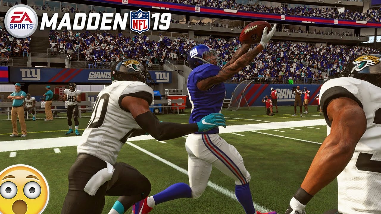 Madden 19 Gameplay! CRAZY New Hit Sticks, Catches & Jukes! - YouTube