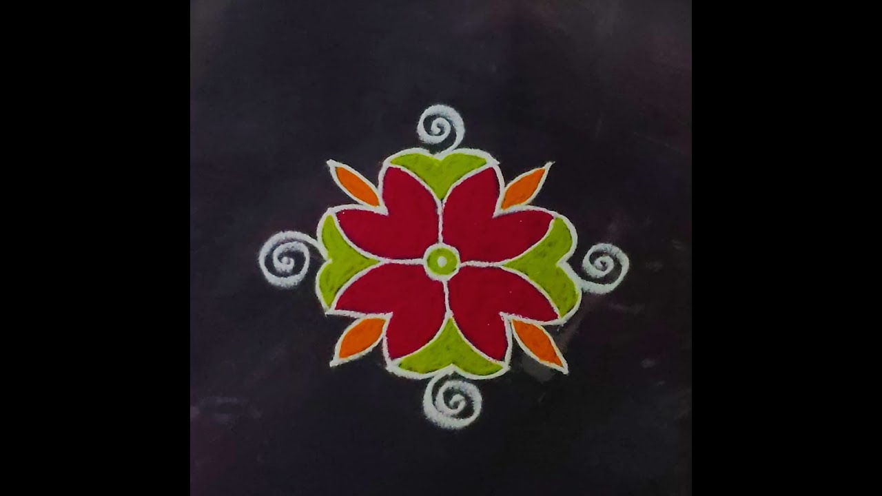 Easy 5 to 5 dots rangoli ll - YouTube