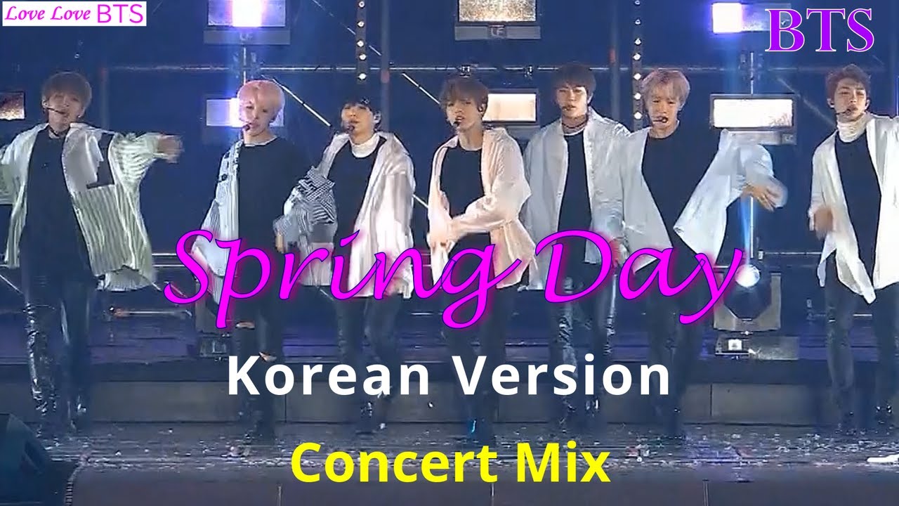 BTS "Spring Day" KoreanVer. [EnglishSub.] ConcertMix MV - YouTube