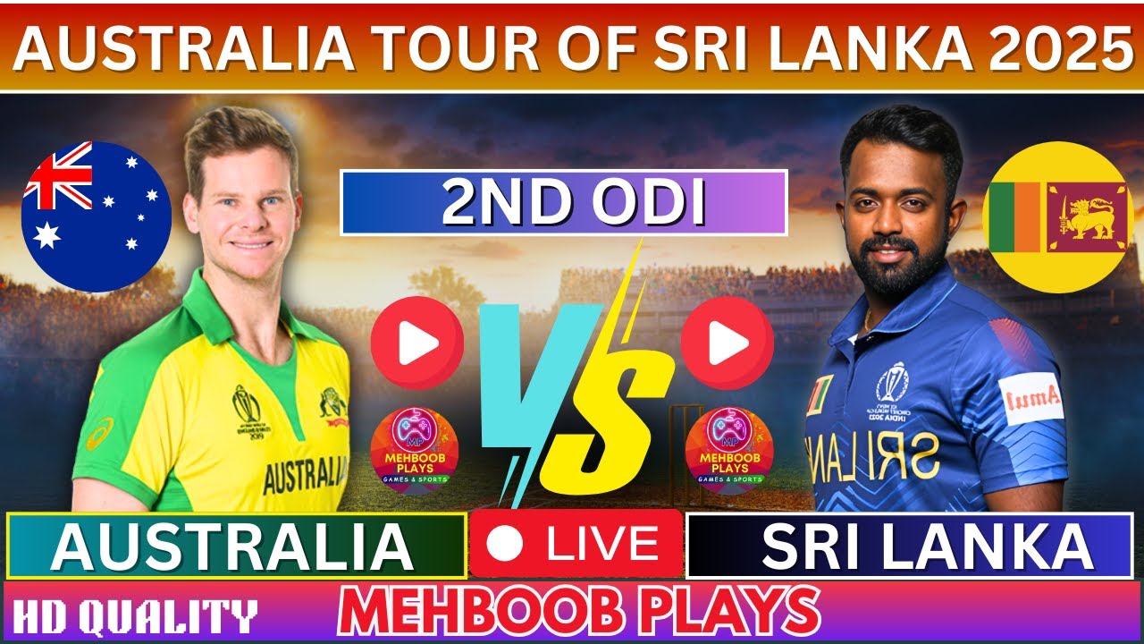 🔴Live | SRILANKA VS AUSTRALIA 2nd ODI | SL VS AUS Live Match Today # ...