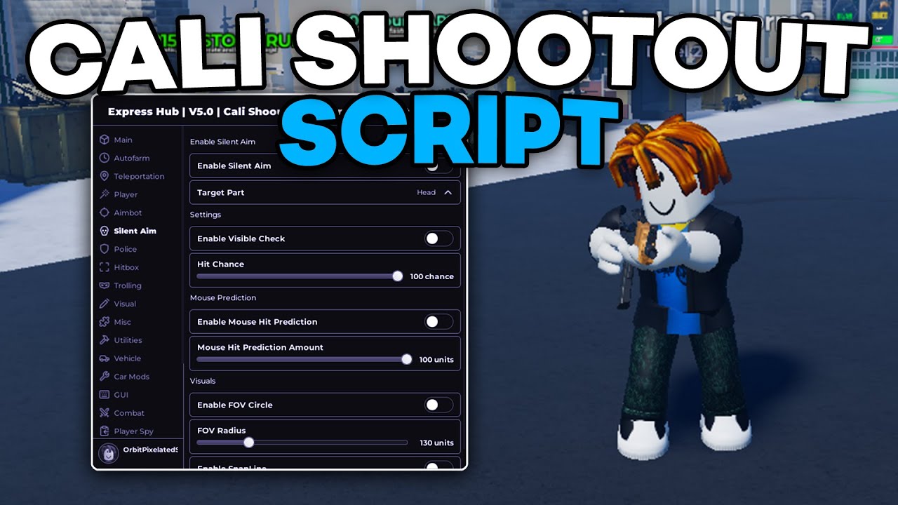 [FREE] Cali Shootout Script 💥 | Silent Aim, Hitbox Expander, Auto Farm ...